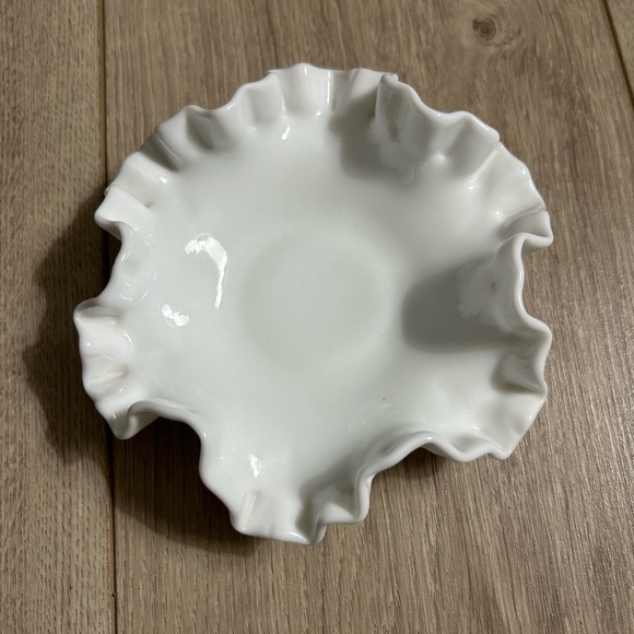 Fenton | Accents | Fenton Embossed Signed White Hobnail Milk Glass ...